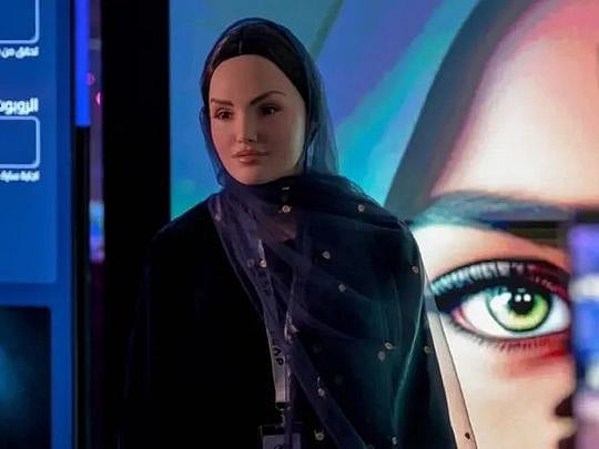Watch Sara, Saudi Arabia’s first interactive robot, talking