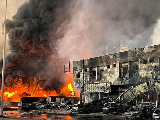 Video: Massive fire breaks out in Ajman Industrial Area