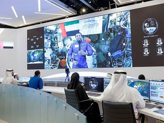 Video call to ISS: Sheikh Mohammed bin Rashid talks to UAE astronaut ...