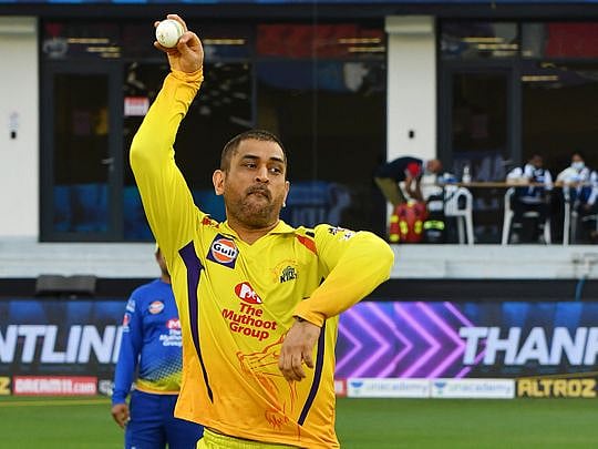 Dhoni shows his “Multiverse” as he rolls his arm during CSK training ...