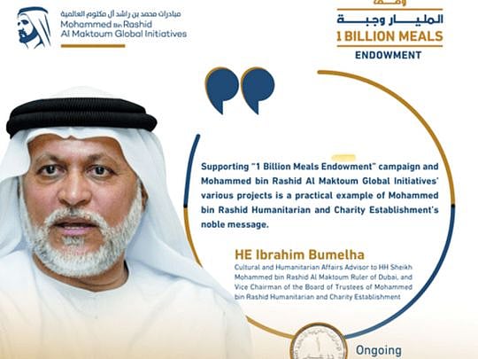 MBRCH donates Dh20 million to 1 Billion Meals Endowment, MBRGI projects