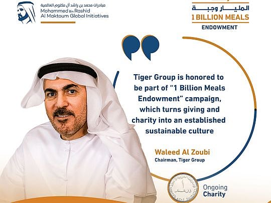 UAE: Tiger Group donates Dh25 million to 1 Billion Meals Endowment