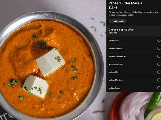‘Indian very spicy to zero spice’, a US restaurant's spice chart goes ...