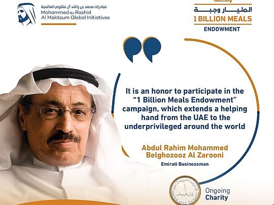 UAE businessman Abdul Rahim Al Zarooni donates Dh5 million to ‘1 ...