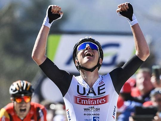 Tadej Pogacar ‘lucky’ to only fracture wrist in crash