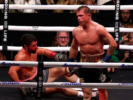 Mexican boxer Canelo Alvarez beats British boxer John Ryder by ...