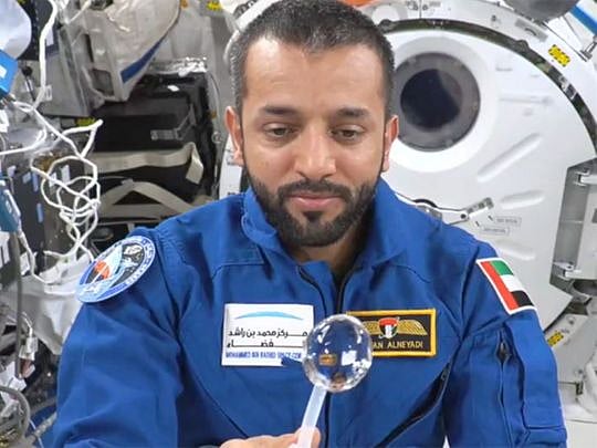 Watch: UAE astronaut Sultan Al Neyadi shows how water moves in space