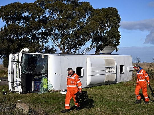 7 children battling serious injuries after truck crashes into school ...