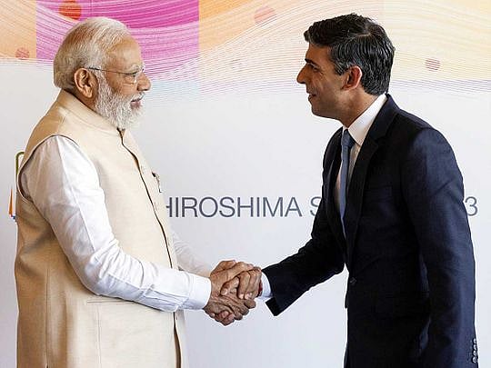 PM Modi, Sunak hold talks on progress in India-UK FTA negotiations