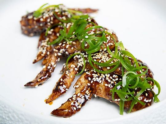 Asian-style baked chicken wings