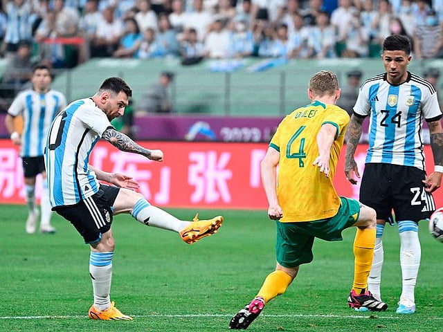 Lionel Messi scores fastest career goal as Argentina down Australia in ...