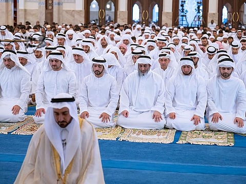 Video: Sheikh Hamdan performs Eid Al Adha prayers at Zabeel Grand Mosque