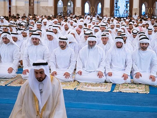 Video: Sheikh Hamdan performs Eid Al Adha prayers at Zabeel Grand Mosque