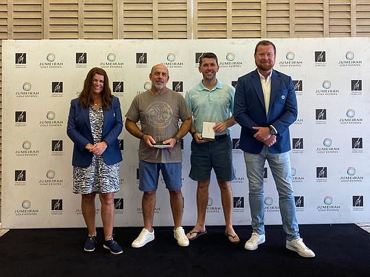 Richard Green and David Warham on top of Earth course