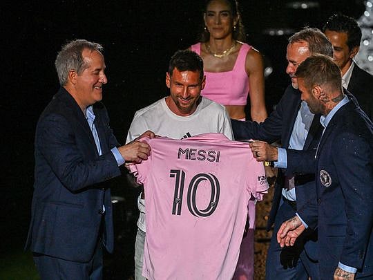 Argentine soccer star Lionel Messi hailed as 'America's number 10' as ...