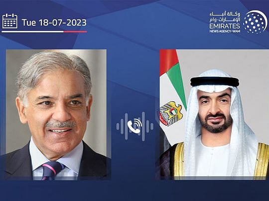 UAE President receives phone call from PM of Pakistan