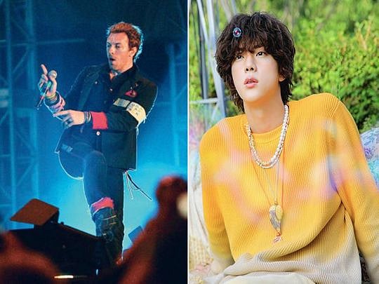 Watch: Chris Martin gives a shoutout to BTS’ Jin during Coldplay's ...