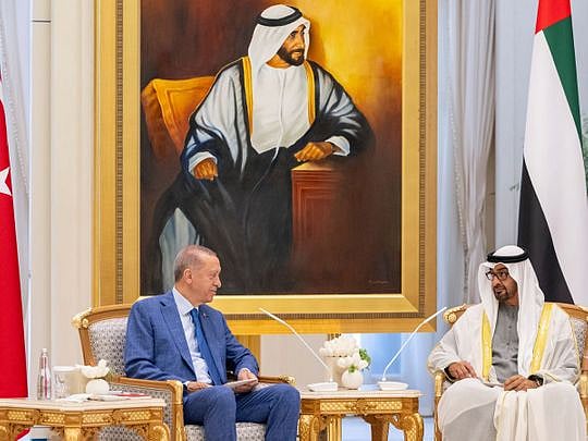 UAE President Mohamed bin Zayed meets Turkey's President Recep Tayyip ...