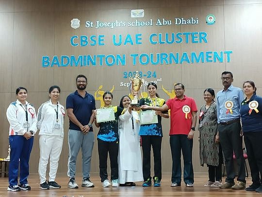 The Indian Academy sweeps CBSE UAE Cluster Badminton Tournament 2023