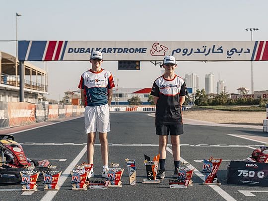 Young UAE-based karting drivers finish on podium in Europe