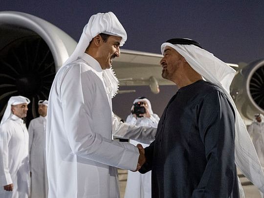 UAE President welcomes Qatar’s Emir in UAE