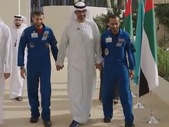 Emirati astronauts Hazza AlMansoori and Sultan Al Neyadi visit COP28