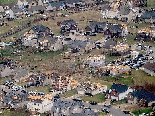 A 4-month-old baby found alive in tree after tornado tossed him