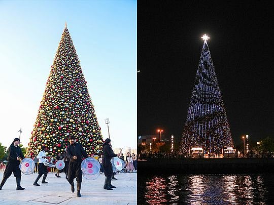 Dubai: See the tallest festive tree in the Middle East light up