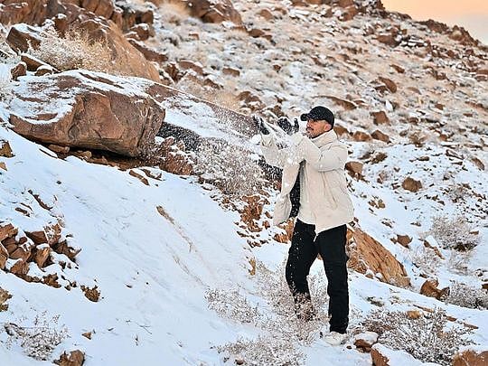 Winter wonderland: Snowfall covers Neom's Trojena mountains in Saudi Arabia