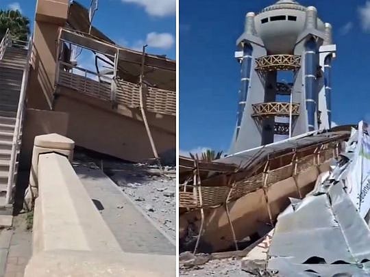 Video: Pedestrian bridge in Saudi Arabia collapses after collision with ...