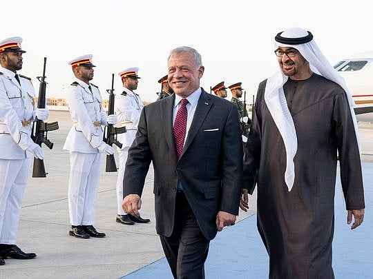 UAE President Sheikh Mohamed receives King of Jordan in Abu Dhabi