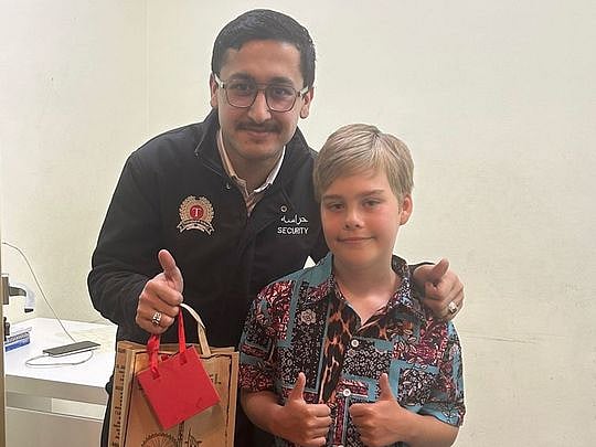 British boy, 9, visits Dubai second time to thank security guard on ...