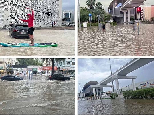 Watch: Heavy rain disrupts daily life across UAE