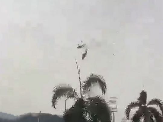 Two military choppers collide in Malaysia killing 10 crew
