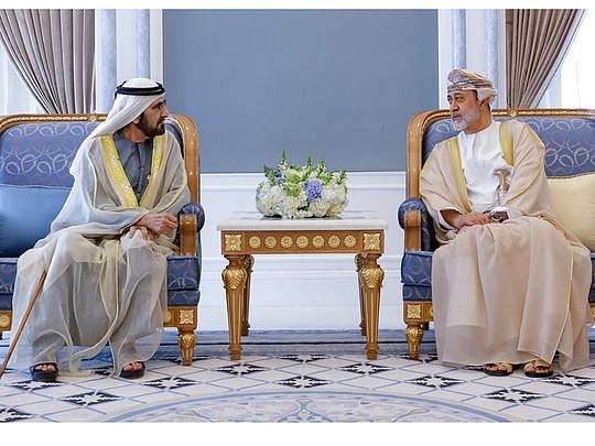 UAE Vice President Sheikh Mohammed bin Rashid meets Sultan Haitham of Oman