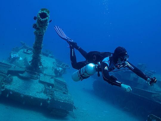 Photos: Fish and tanks at Jordan's underwater military museum