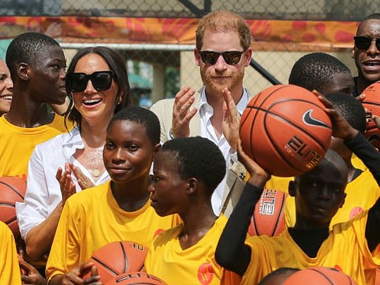 Prince Harry and Meghan watch street-style dances in Lagos