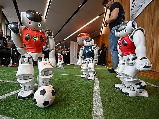 Photos: Robots play football at AI for Good Global Summit in Geneva