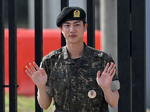 Video: Jin, oldest member of K-pop's BTS, finishes army service in ...