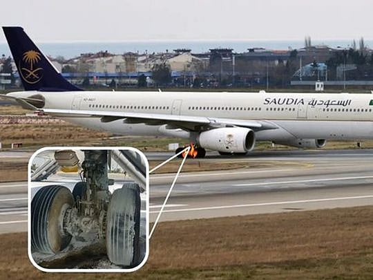 Saudi jet’s landing gear catches fire during touchdown at Peshawar ...
