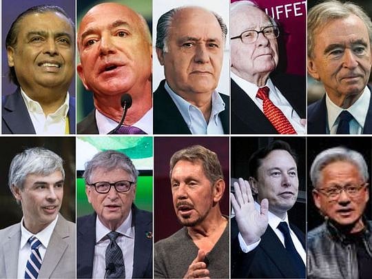 Ultra-rich men's worth in 2024: Musk, Bezos, Arnault, Ambani ...