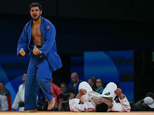 UAE judoka Aram Grigorian’s impressive Paris run comes to an end in 90kg category