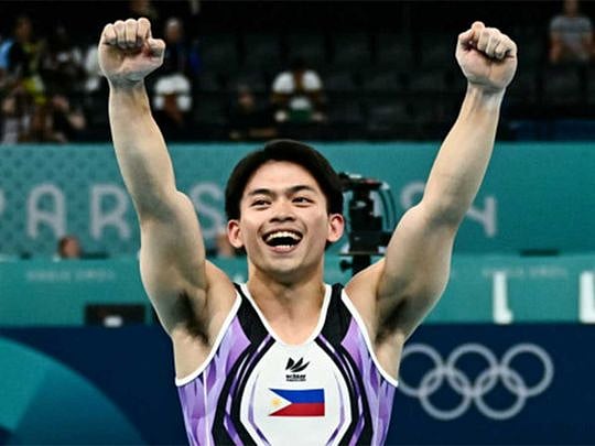 Philippines’ Carlos Yulo wins second Olympic gold in men’s vault