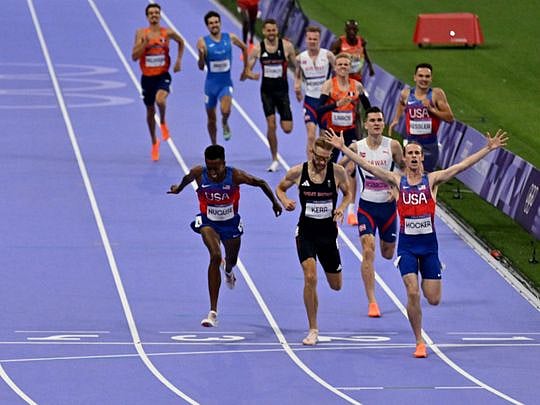 Fast-finishing Hocker upsets favourites to win Olympic 1500m