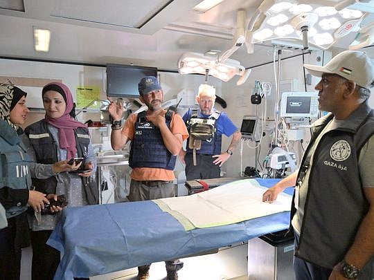 UAE field hospital briefs WHO on efforts to support Gaza health sector