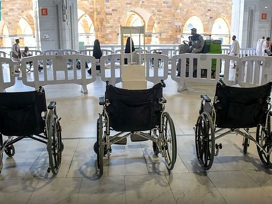 Saudi Arabia: Free and paid wheelchair rentals at Grand Mosque