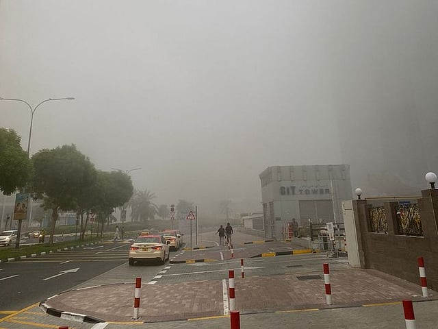 UAE weather alert: Hazy skies, dust storms and fog alert issued for ...