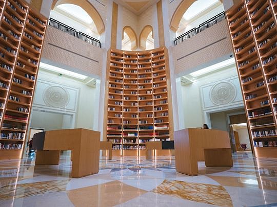Qasr Al Watan Library in Abu Dhabi offers free membership