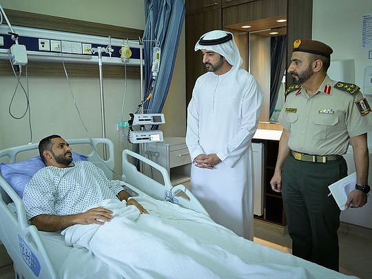 UAE defence minister Sheikh Hamdan visits injured Armed Forces men at Zayed Military Hospital
