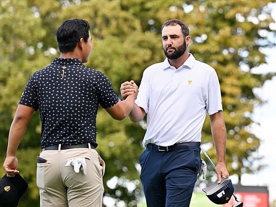 Scheffler-Kim spat spices 5-0 US rout to open Presidents Cup